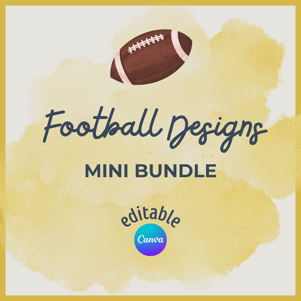 Football Designs - Mini Template Bundle – Honey Hole Crafts