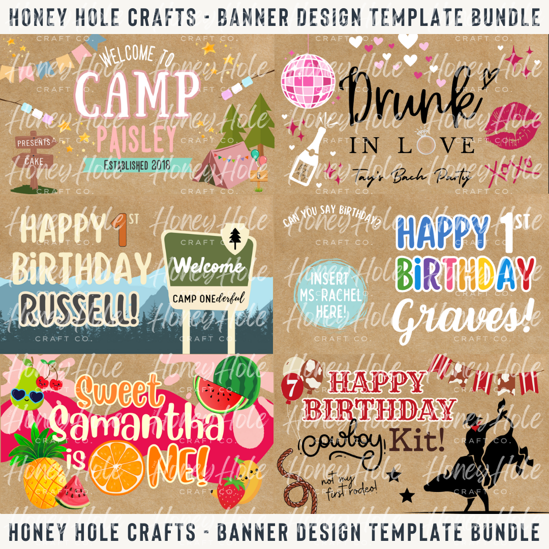2024 Mega Bundle - Banner Design Templates – Honey Hole Crafts