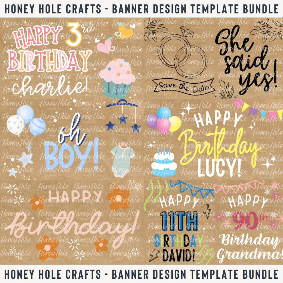 Simple Starter Designs - Mini Template Bundle – Honey Hole Crafts